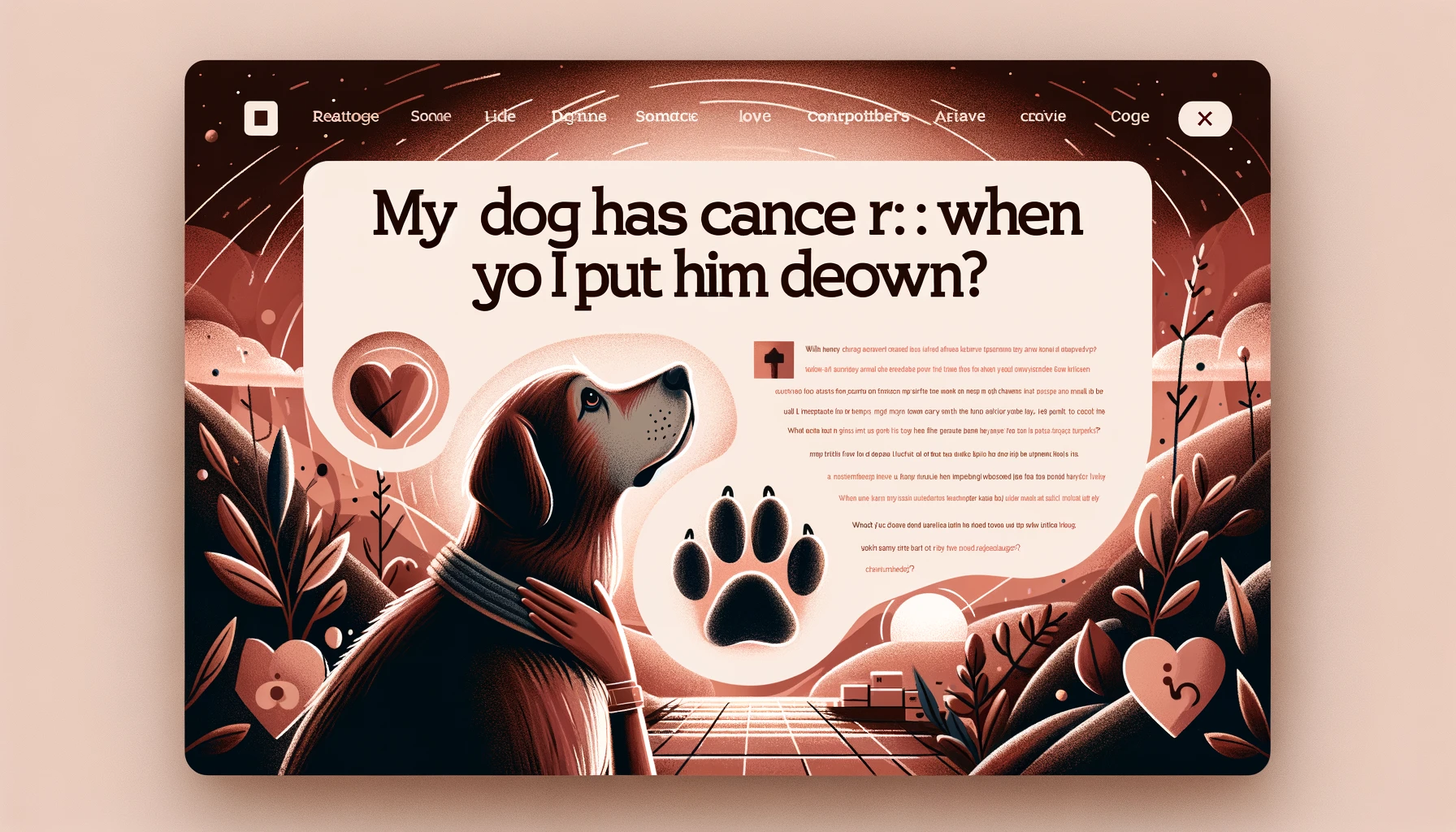 My dog has cancer when do i put him down? – Dog Carely